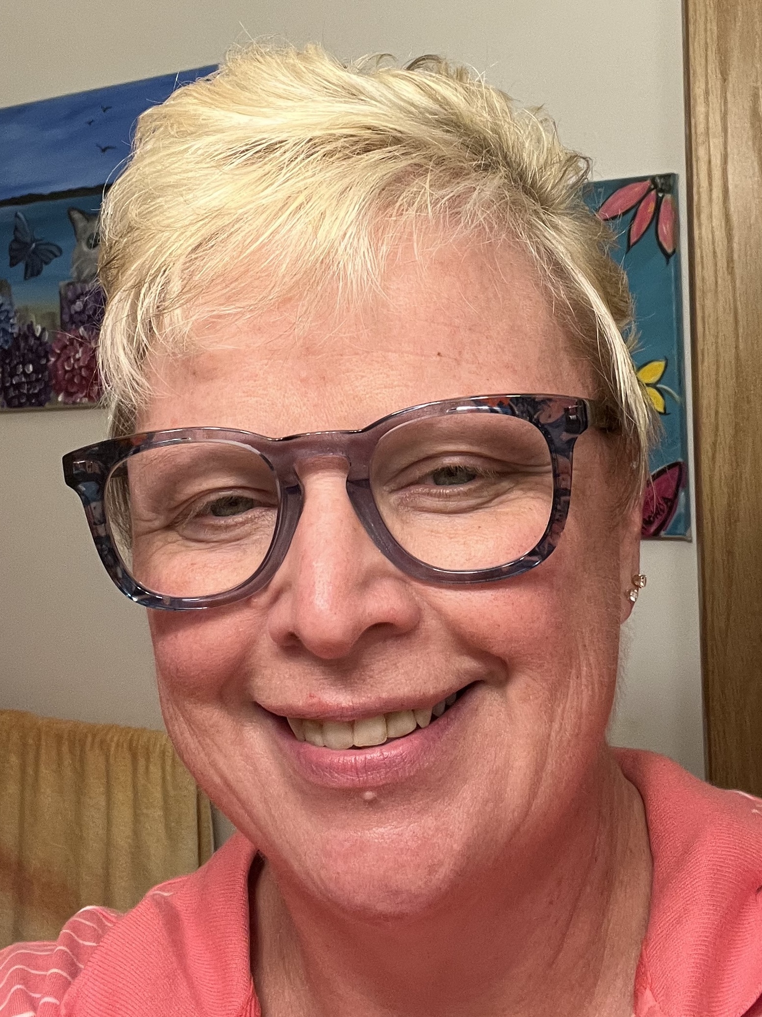 Austral Square Cear Blue Floral Full Rim Eyeglasses | Eyebuydirect