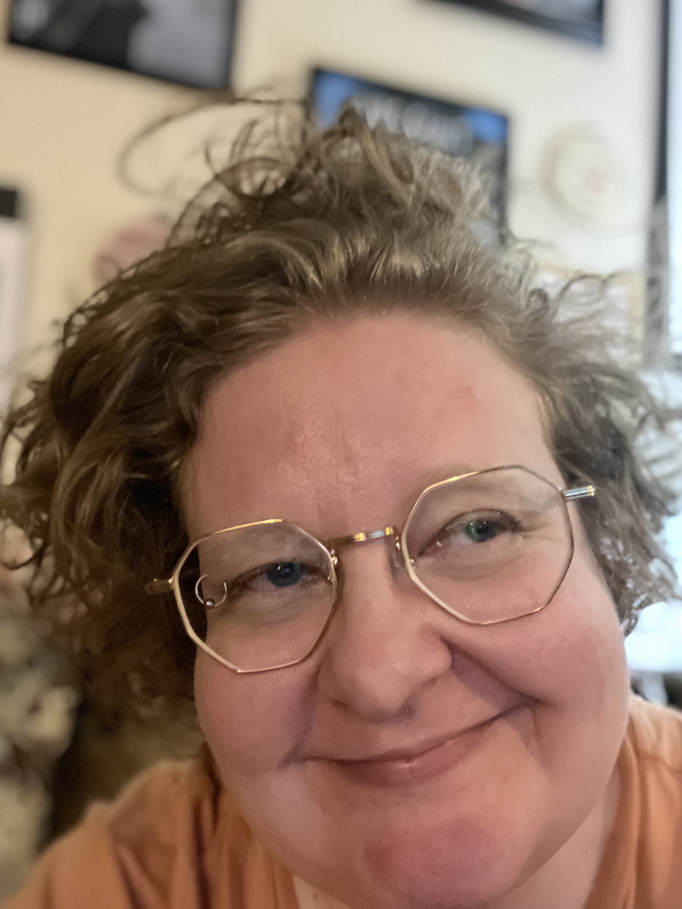 Music Geometric Gold Clear Full Rim Eyeglasses | Eyebuydirect