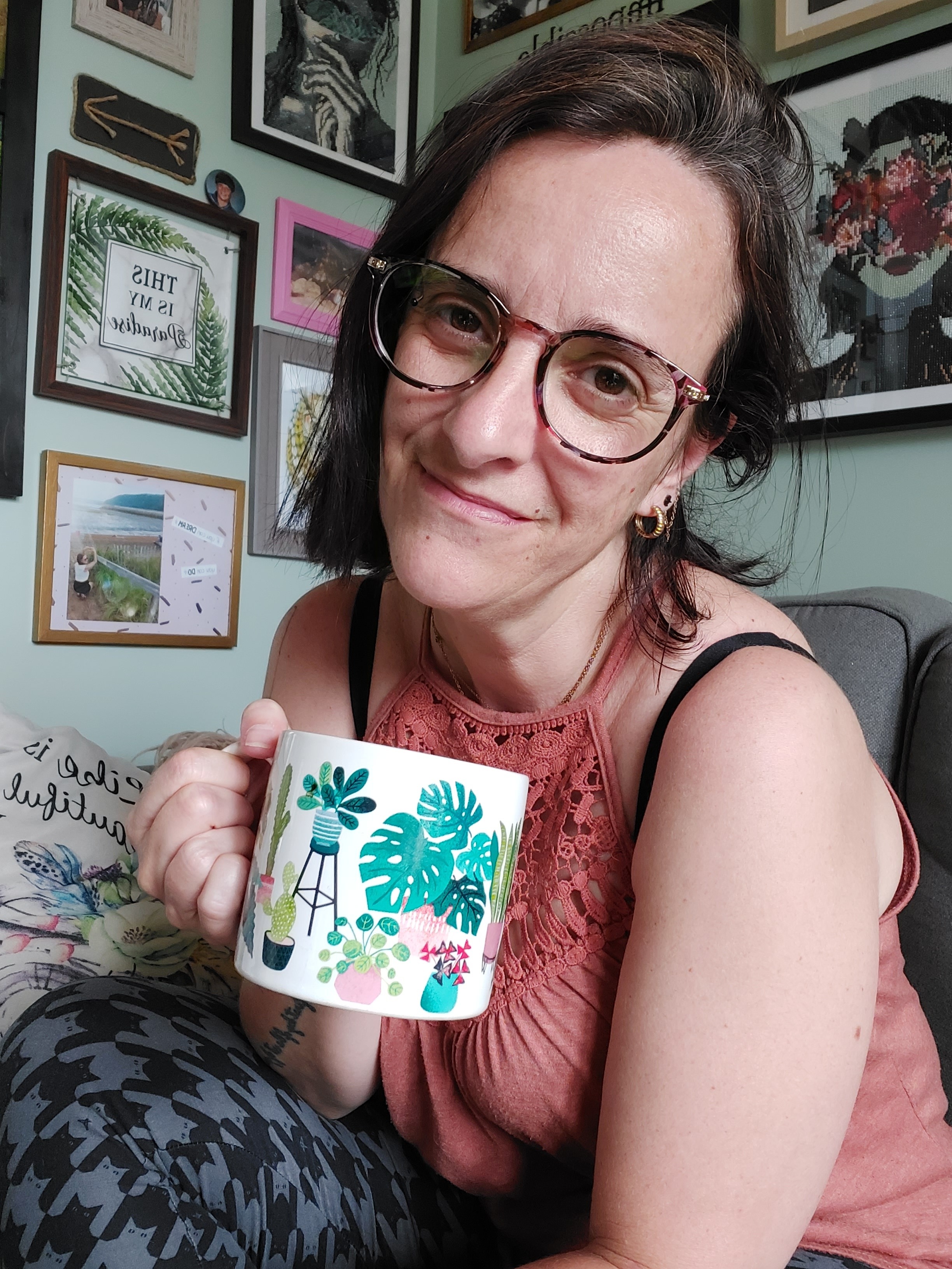 Muse Round Pink Floral Glasses for Women | Eyebuydirect